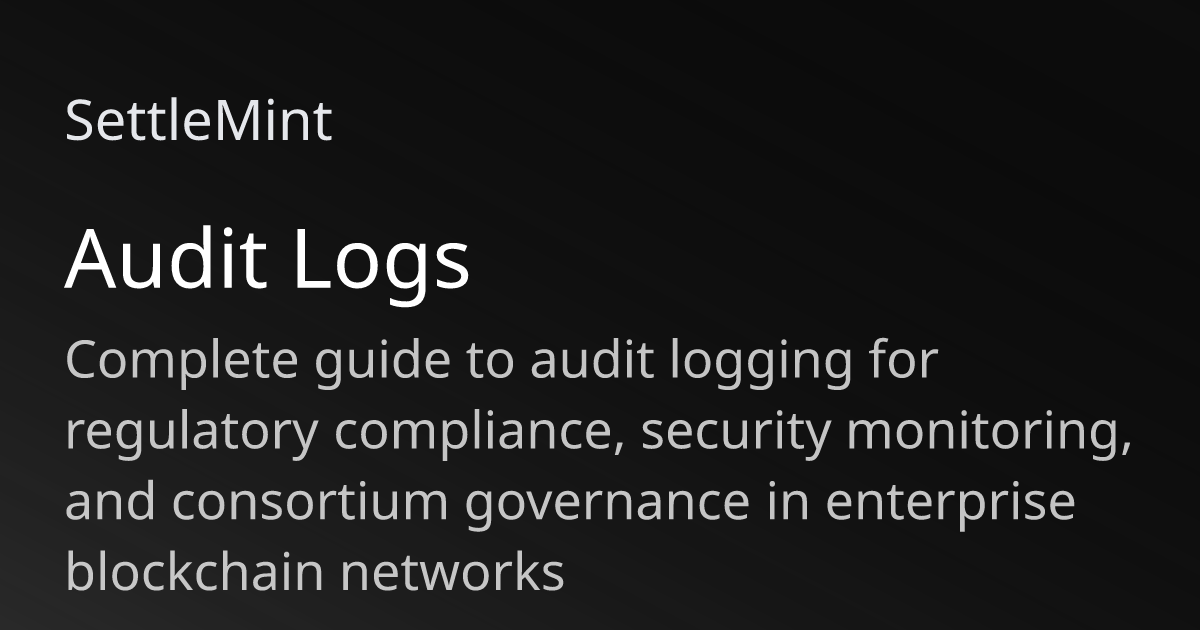 Audit Logs Audit Logs