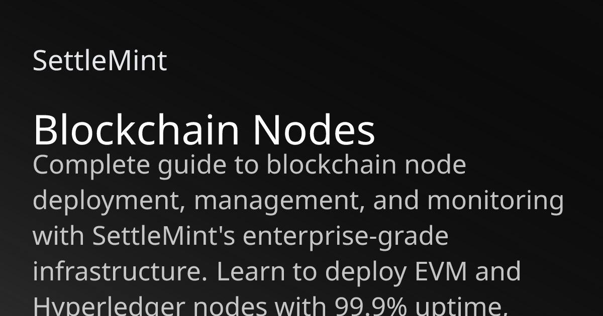 Blockchain Nodes