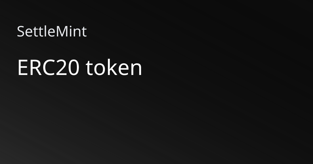 ERC20 token
