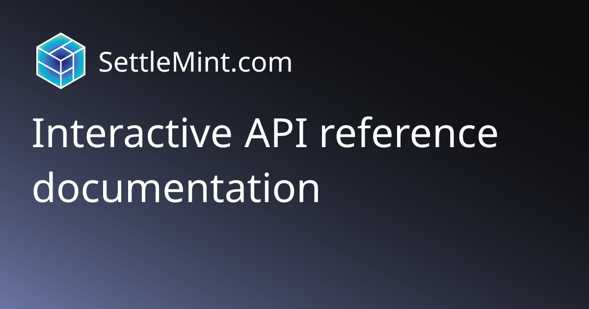 Interactive API reference documentation