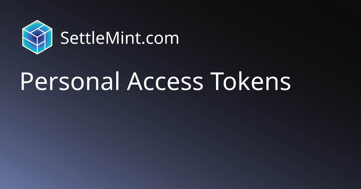 Personal Access Tokens